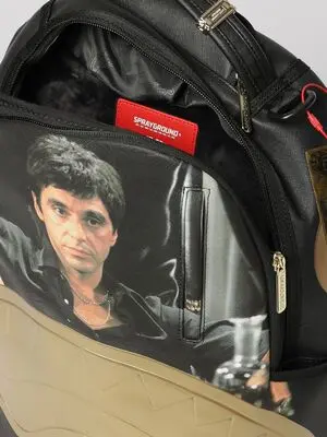 SPRAYGROUND Scarface Graphic Print Pvc Backpack With Shark Crew Logo - Multicolor