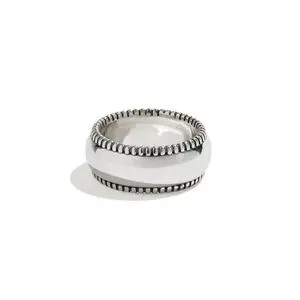 STONE FRUIT Small Disc Ring - Silver