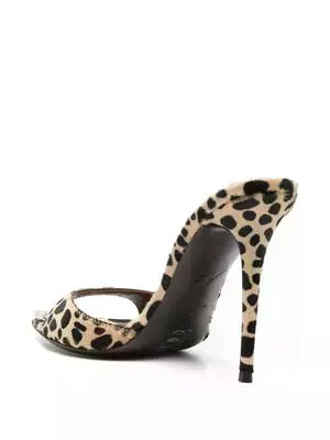 GIUSEPPE ZANOTTI Leopard-print Crystal-embellished Sandals