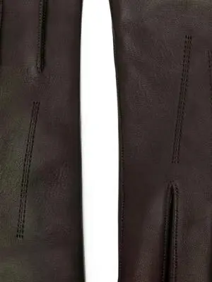 Orciani Topstitched Leather Gloves