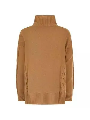 KANGRA Cable-knit High-neck Sweater
