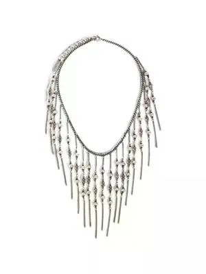 ANN DEMEULEMEESTER Beaded Curb-chain Necklace - Silver