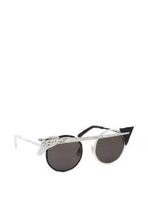 MASAHIRO MARUYAMA Asymmetric Geometric-frame Sunglasses - White