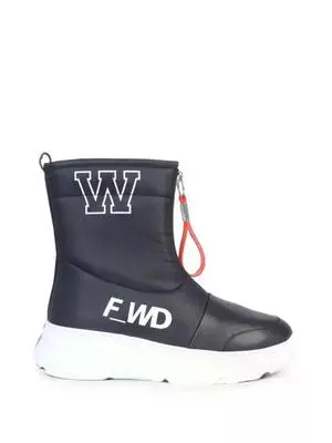 F_WD Logo-print Front-zip Boots