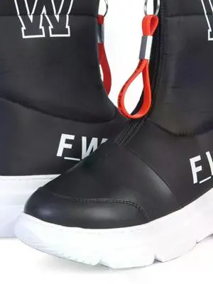 F_WD Logo-print Front-zip Boots