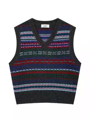 STUDIO TOMBOY V-neck Vest - Grey