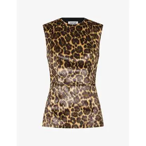 DARKPARK Joy Faux Pony-hair Top - Leopard