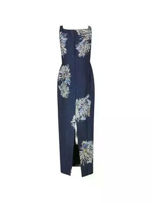 Saloni Bora Floral-jacquard Maxi Dress