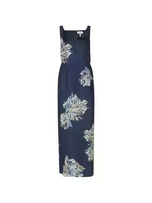 Saloni Bora Floral-jacquard Maxi Dress - Blue