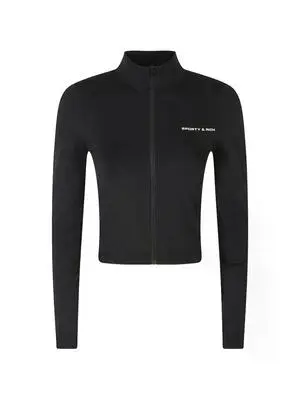 Sporty & Rich Freya Bold Logo-embroidered Zip-up Jacket