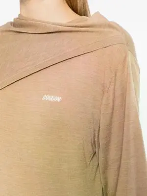 BONBOM Draped Long-sleeve Top