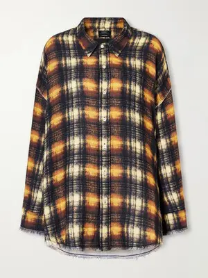 R13 Frayed Cotton-flannel Shirt - Multi