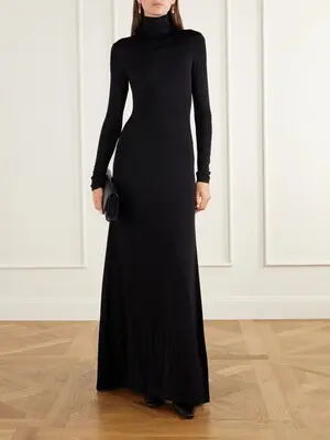 Tove Sacha Jersey Turtleneck Gown