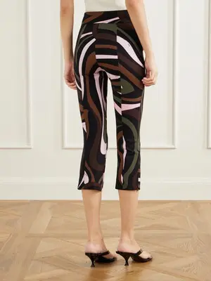 Emilio Pucci Printed Cropped Jersey Skinny-leg Pants