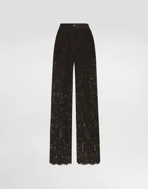 Dolce & Gabbana Cordonetto Lace Trousers Pants And Shorts - Black