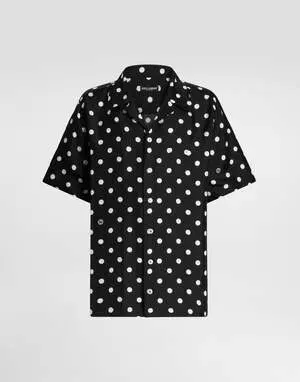 Dolce & Gabbana Polka Dot-print Silk Twill Shirt Shirts - Multicolor