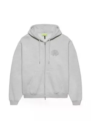 NEW AMSTERDAM SURF ASSOCIATION Logo-embroidered Zip-up Hoodie - Grey