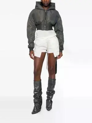 Rick Owens Cropped Hooded Jacket - Grey