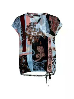 BETTY BARCLAY Paisley-print Drawstring Blouse