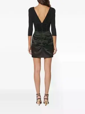 Elisabetta Franchi Bodysuit In Lightweight Crêpe Jersey Fabric - Black