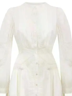 Ulla Johnson Elysia Lace-trim Cotton Mini Dress - White
