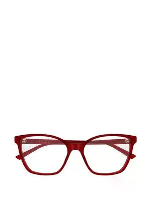 Gucci Logo-plaque Cat-eye Glasses - Red