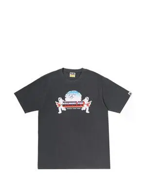 A BATHING APE Metal Ape Head T-shirt - Grey