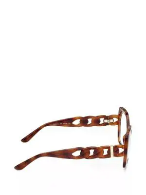 Guess Tortoiseshell-effect Geometric-frame Glasses