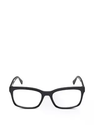 Guess Logo-plaque Rectangle-frame Glasses - Black