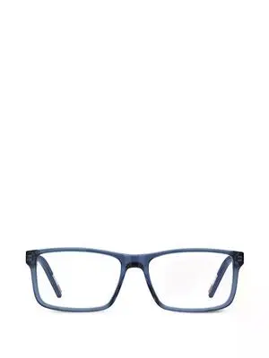 Hugo Rectangle-frame Glasses - Blue