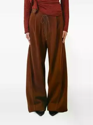 MULLER OF YOSHIOKUBO Mellow Belted Side-line Trousers - Brown