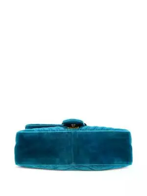 Gucci Gg Marmont Flap Bag Matelasse Velvet Small Shoulder Bag