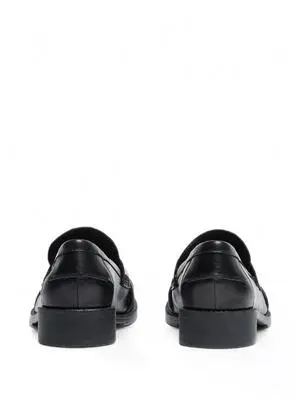Ash Rusty Ruched Leather Loafers