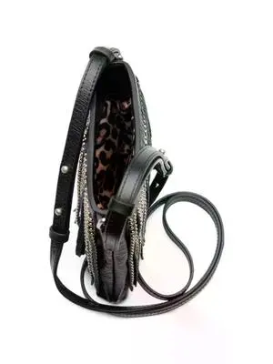 Ash Rubina Fringe-trimmed Studded Bucket Bag