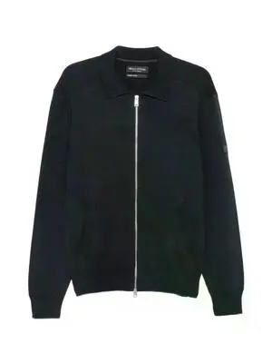 Marc O'polo Zip-up Collared Cardigan - Blue