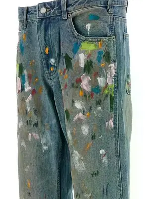 FOUND Paint-splatter Distressed Jeans