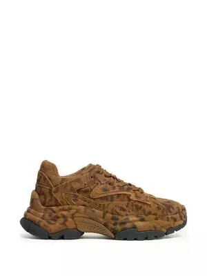 Ash Addict Bis Leopard-print Low-top Sneakers - Brown