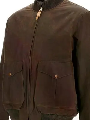 CECCARELLI 7072 New Zip-up Ribbed-trim Bomber Jacket