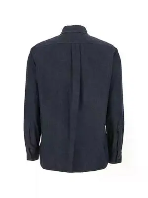 Max Mara Logo-embroidered Denim Shirt