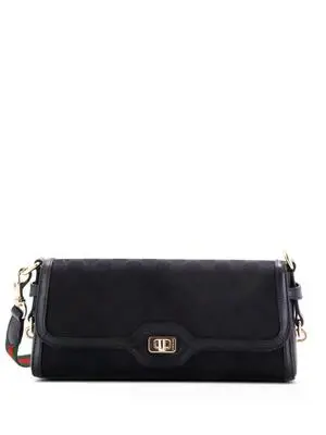 Gucci Luce Gg Canvas With Leather Small Shoulder Bag - Black
