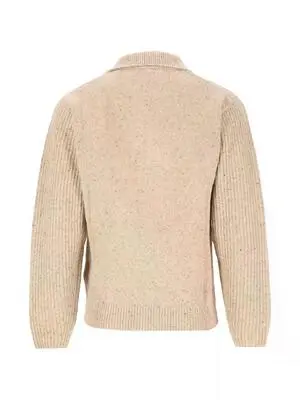 MARANT Button-up Flecked Sweater - Neutrals