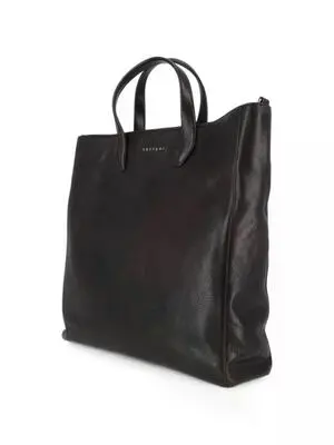 Orciani Work Lagoon Leather Tote Bag - Brown