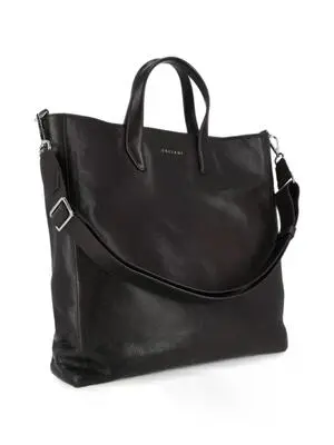 Orciani Work Lagoon Leather Tote Bag