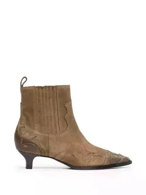 Ash Titan Western-style Ankle Boots - Brown