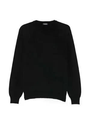 CENERE GB Crew-neck Long-sleeved Sweater - Black