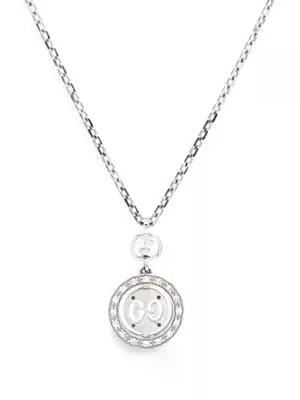 Gucci Icon Twirl 18k White Gold With Diamonds Necklace - Silver