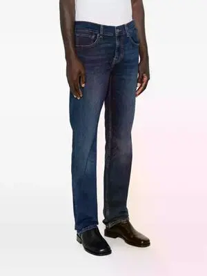 7 For All Mankind Faded-effect Whiskered Jeans