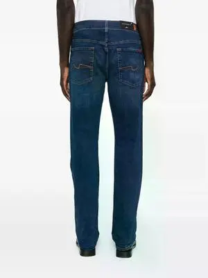 7 For All Mankind Faded-effect Whiskered Jeans