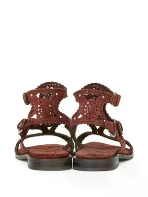Ash Paprika Studs Flat Sandals