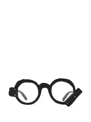 MASAHIRO MARUYAMA Asymmetric Round-frame Glasses - Black